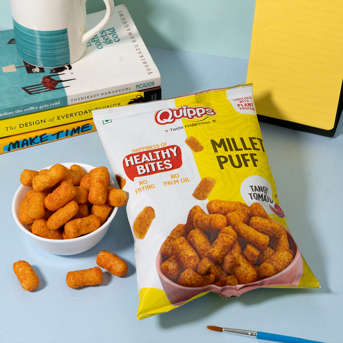 Buy Organic Millet Puffs Tangy Tomato Snack Online – Quipps